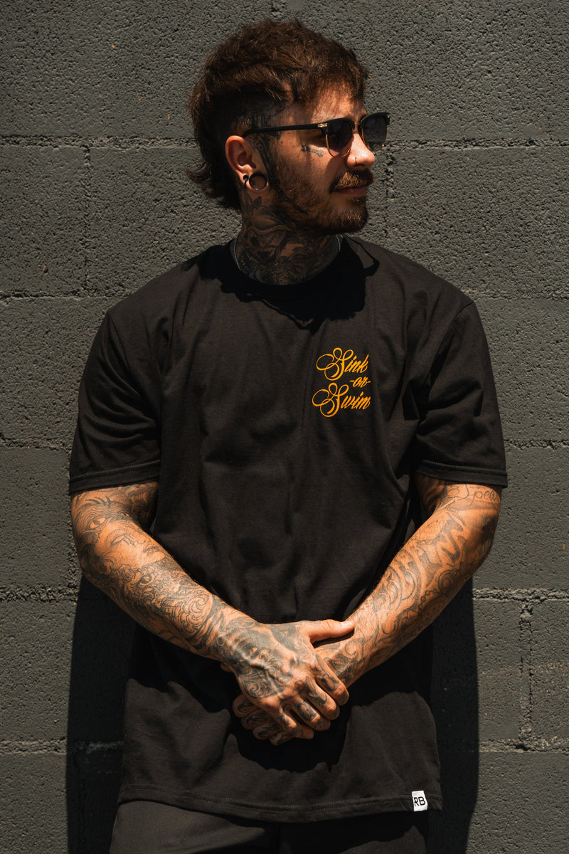 Black T-Shirt - Nautical Design – Relentless Betrayal