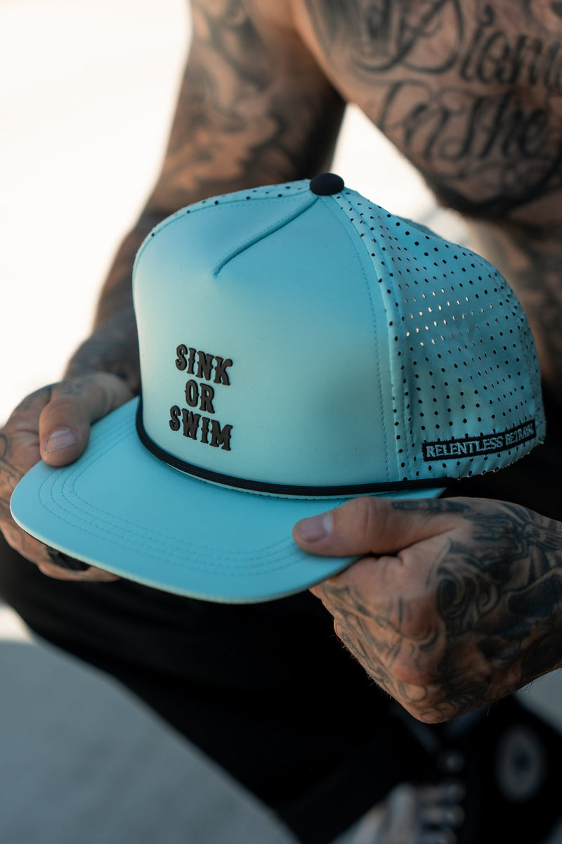 Flat Brim Sea Foam Green Hat - Nautical Design – Relentless Betrayal