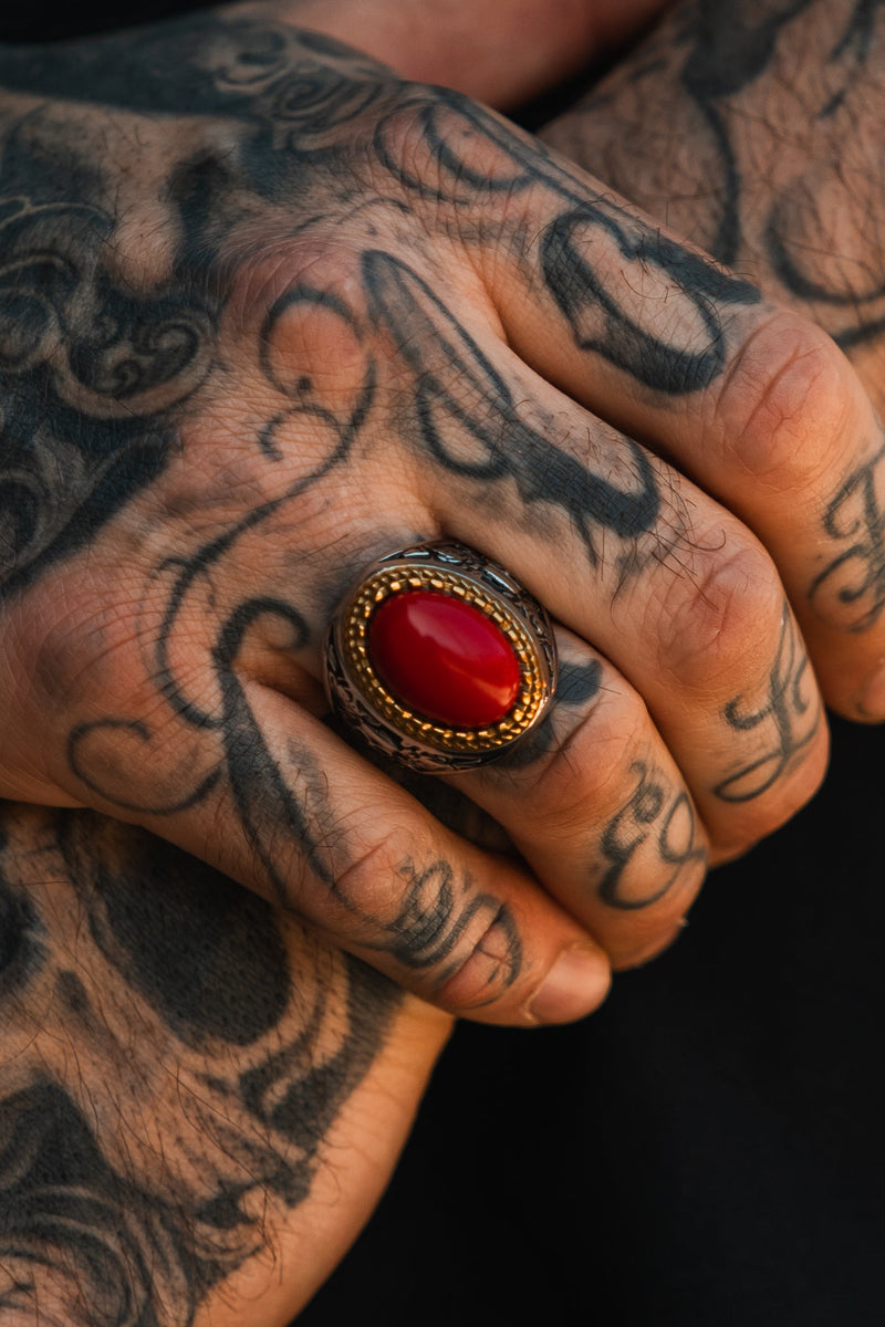 Burning Rose Blackout Ring- Stainless Steel Ring – Relentless Betrayal