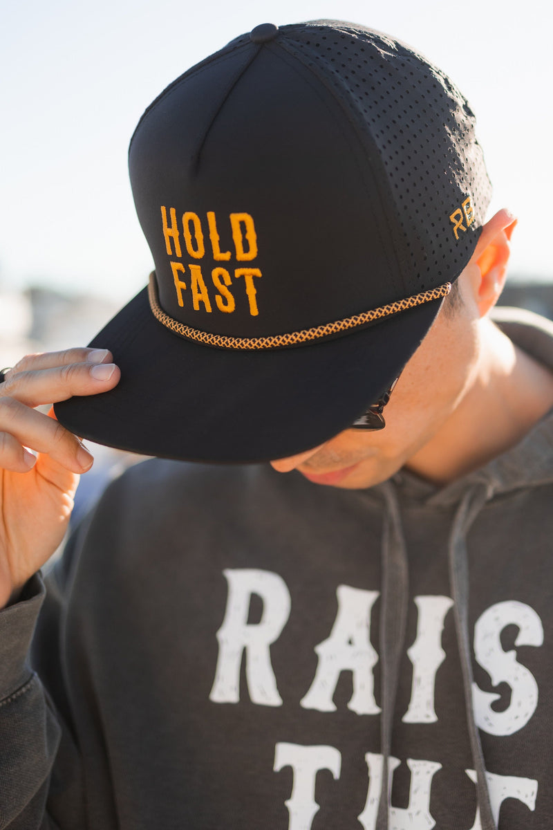 Flat Brim Black Hat - Nautical Design – Relentless Betrayal