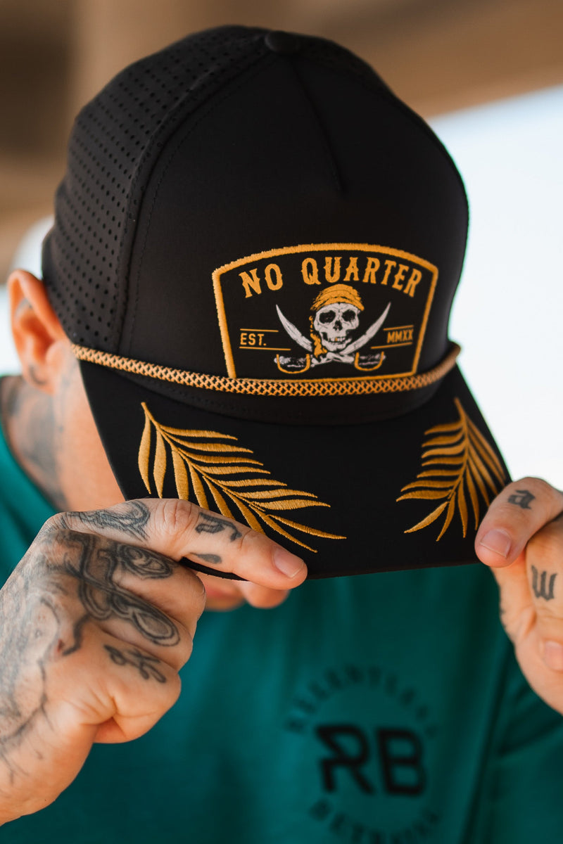 Flat Brim Black Hat - Nautical Design – Relentless Betrayal